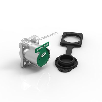 Custom Female Panel Mount Connector Industrial Rj45 IP65 Connector