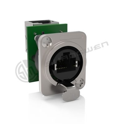 Custom Female Panel Mount Connector Industrial Rj45 IP65 Connector