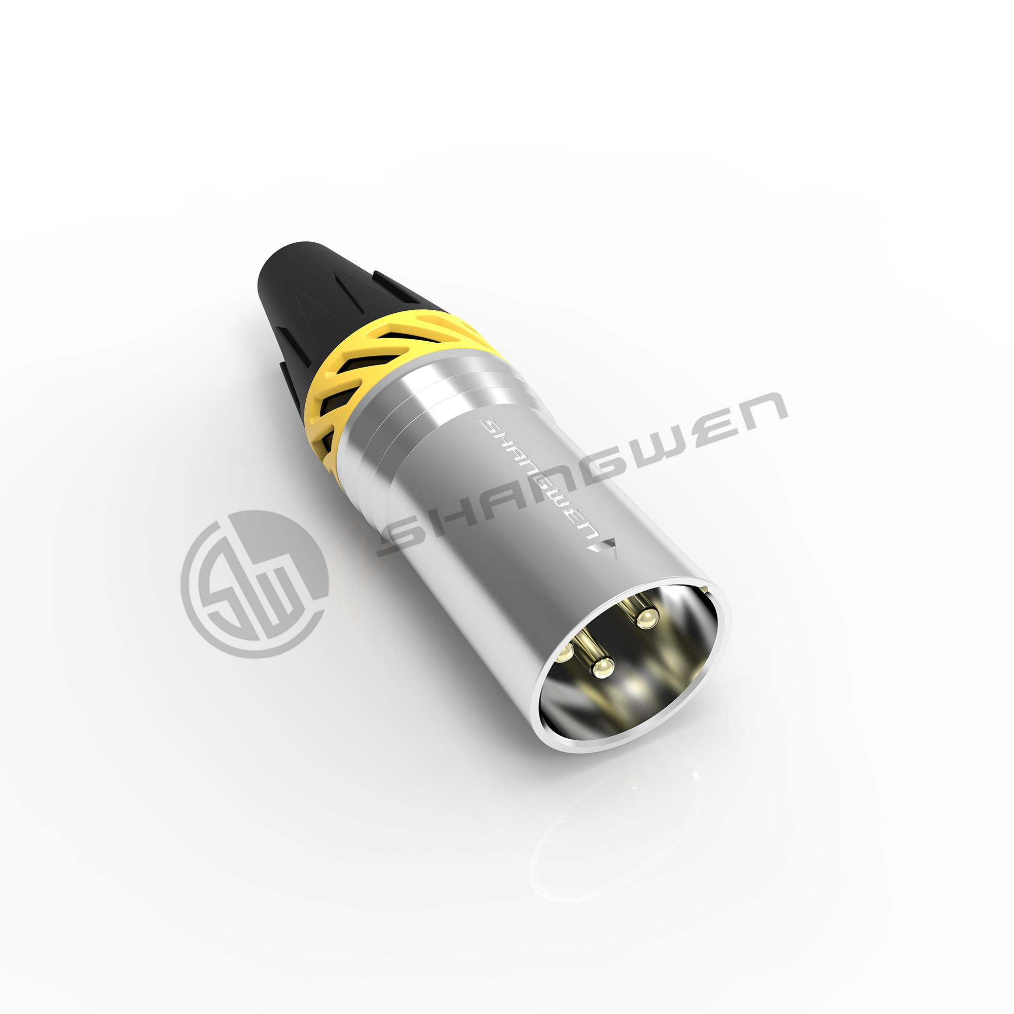 Small XLR Power Connector Outdoor Waterproof 3 Pin Male Plug Connector