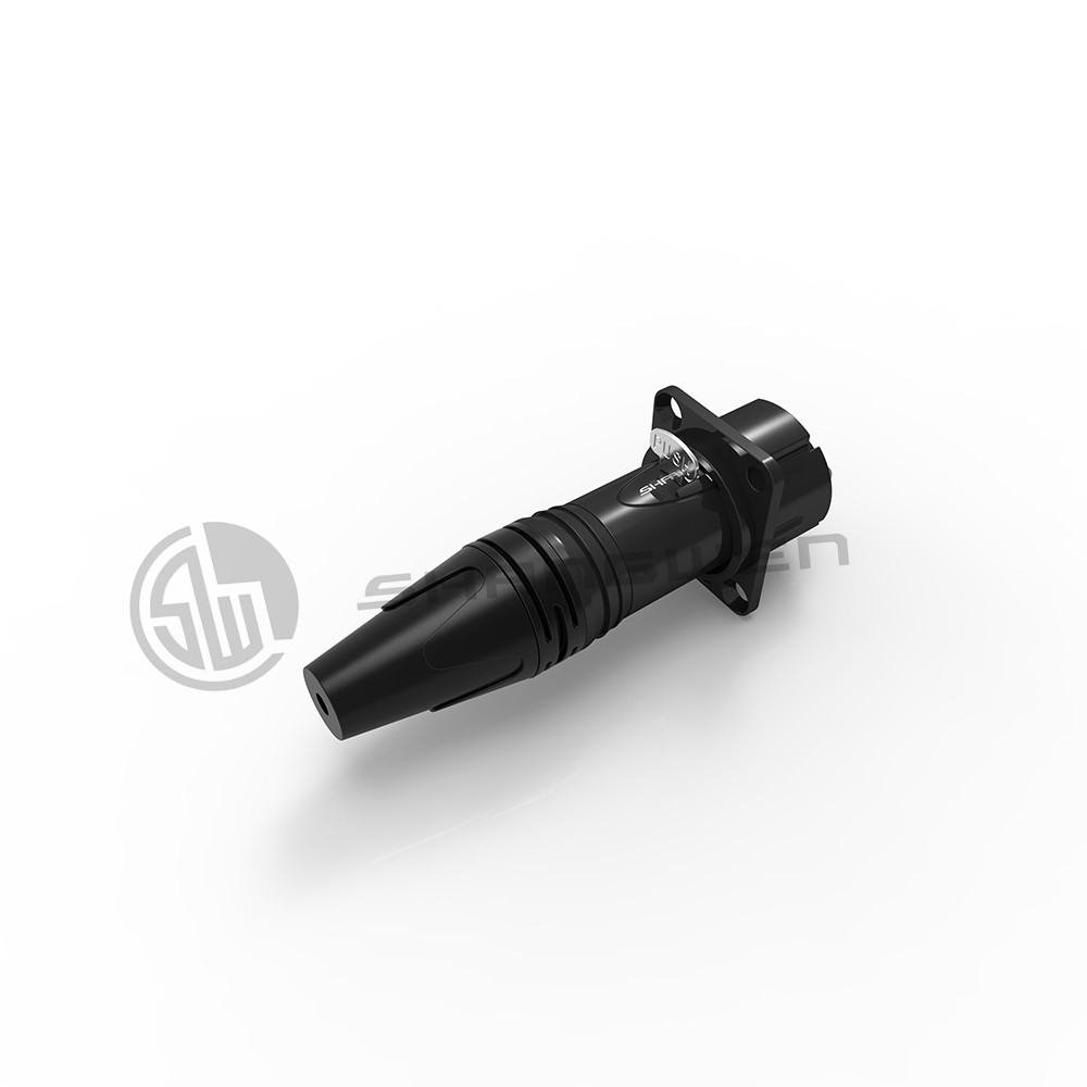 Indoor Custom XLR 4 Pin Male Female Connector Plug Socket Zinc Alloy Shell