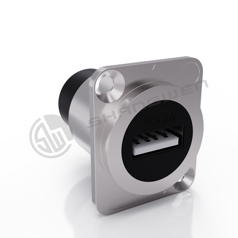 Ip65 Waterproof Panel Mount Connector 4 Pin Audio Video Connector For ...
