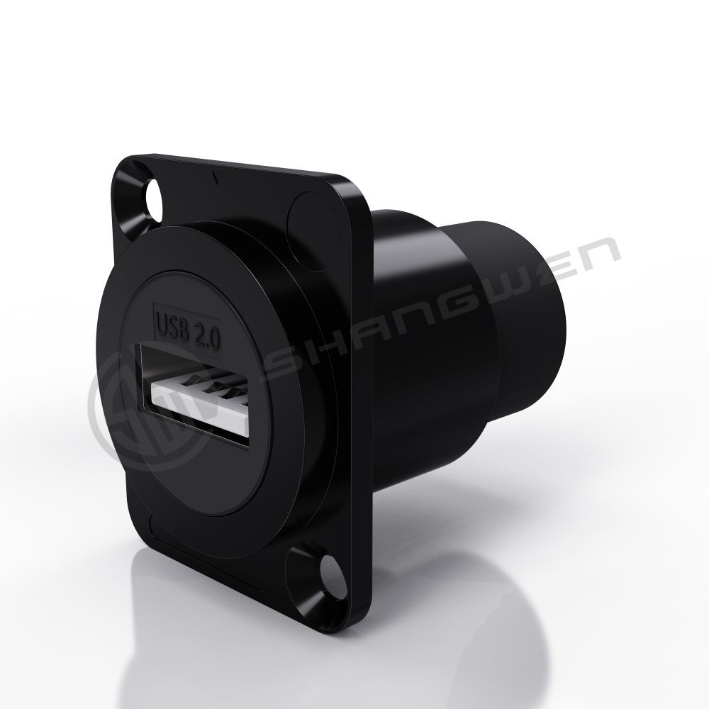 Ip65 Waterproof Panel Mount Connector 4 Pin Audio Video Connector For ...