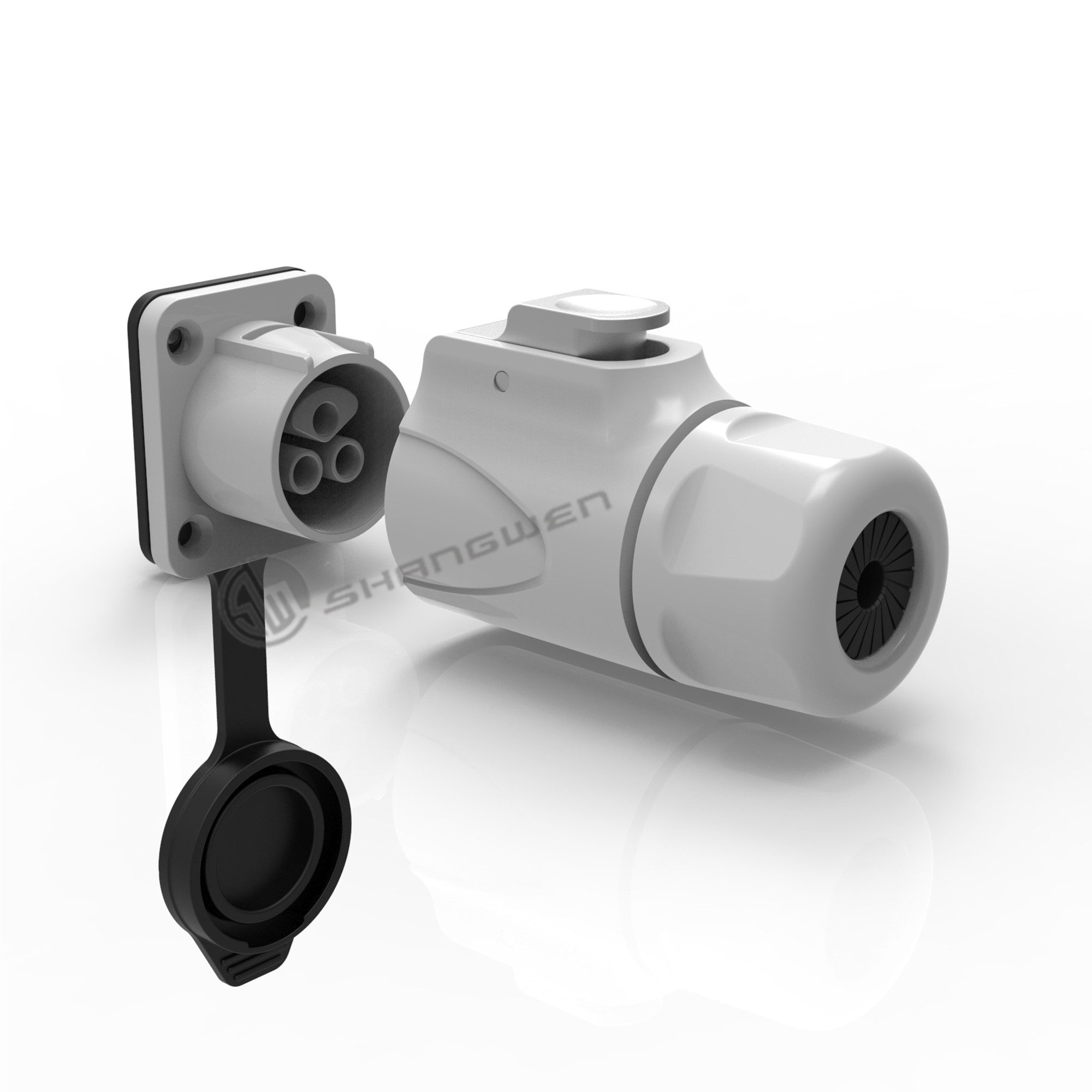 High Power Male Female Connector IP65 IP67 3 Core Waterproof Connector ...