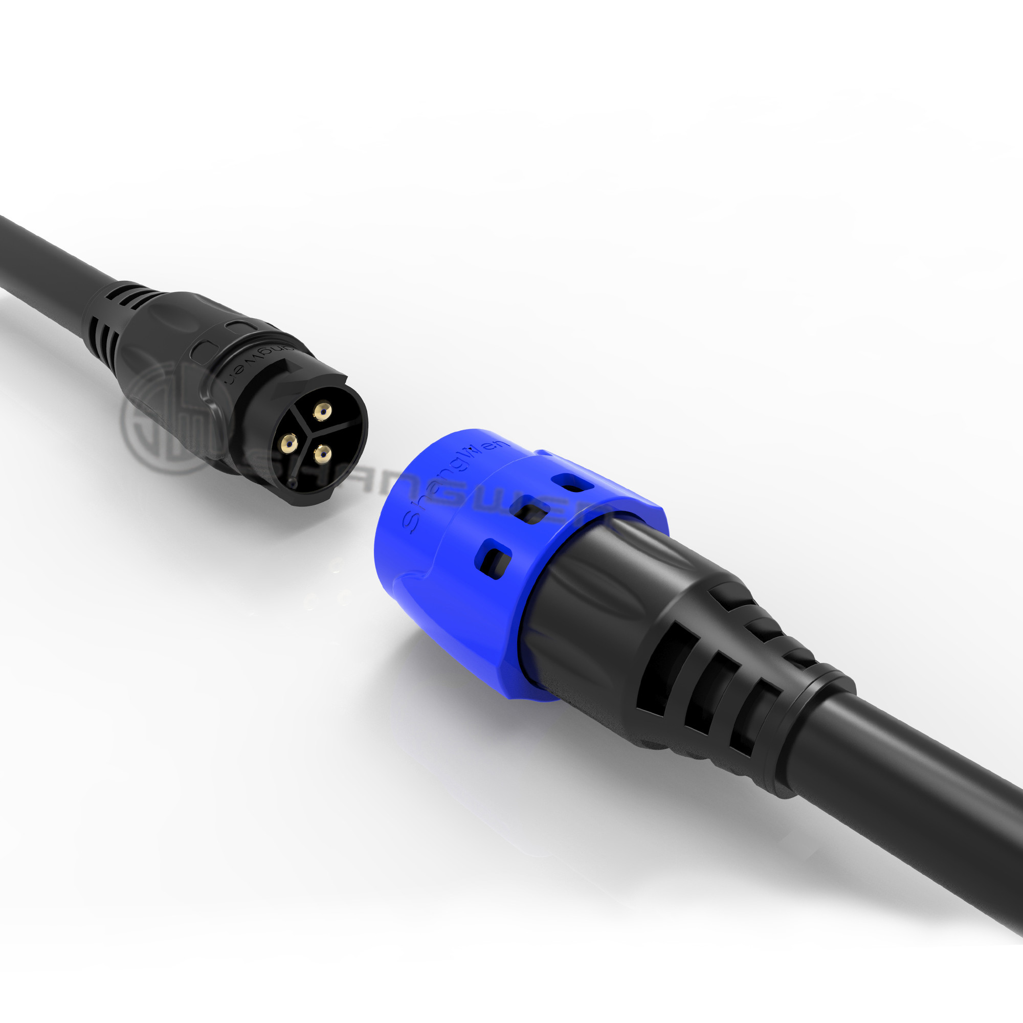 Push Pull IP67 Power Connector 3 Pin Male Plug Connector M19 Series