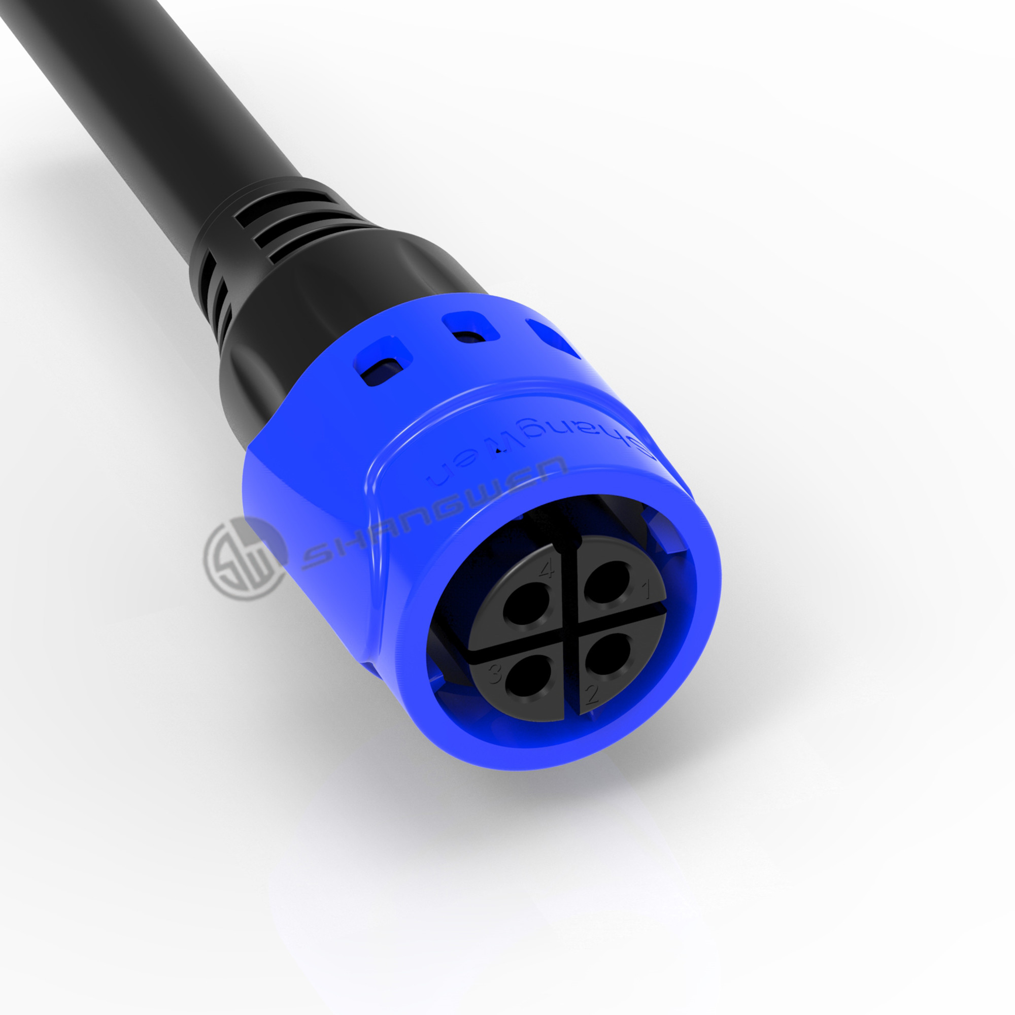 IP67 M19 Connector 4 Pin Waterproof Female Connector For industrial ...