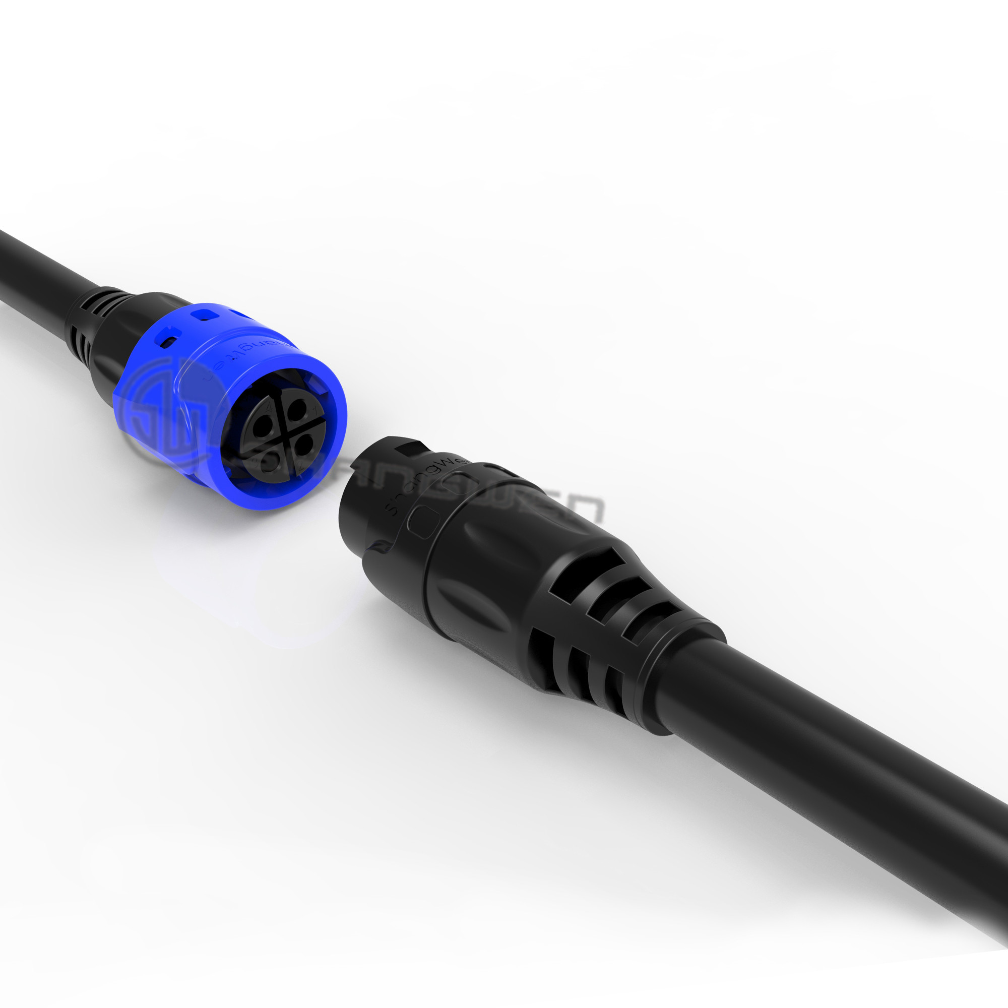 IP67 M19 Connector 4 Pin Waterproof Female Connector For industrial ...