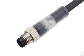 Industrial Grade M8 Straight Male Plug with Overmolded Design and LED ...