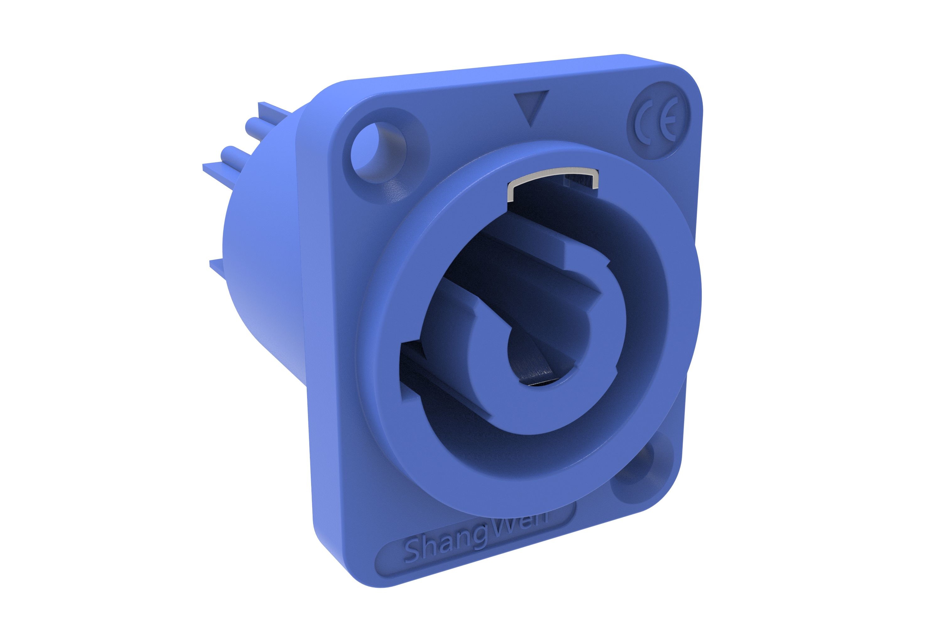 IP44 3pin indoor Circular powercon male socket Blue Connector for LED ...