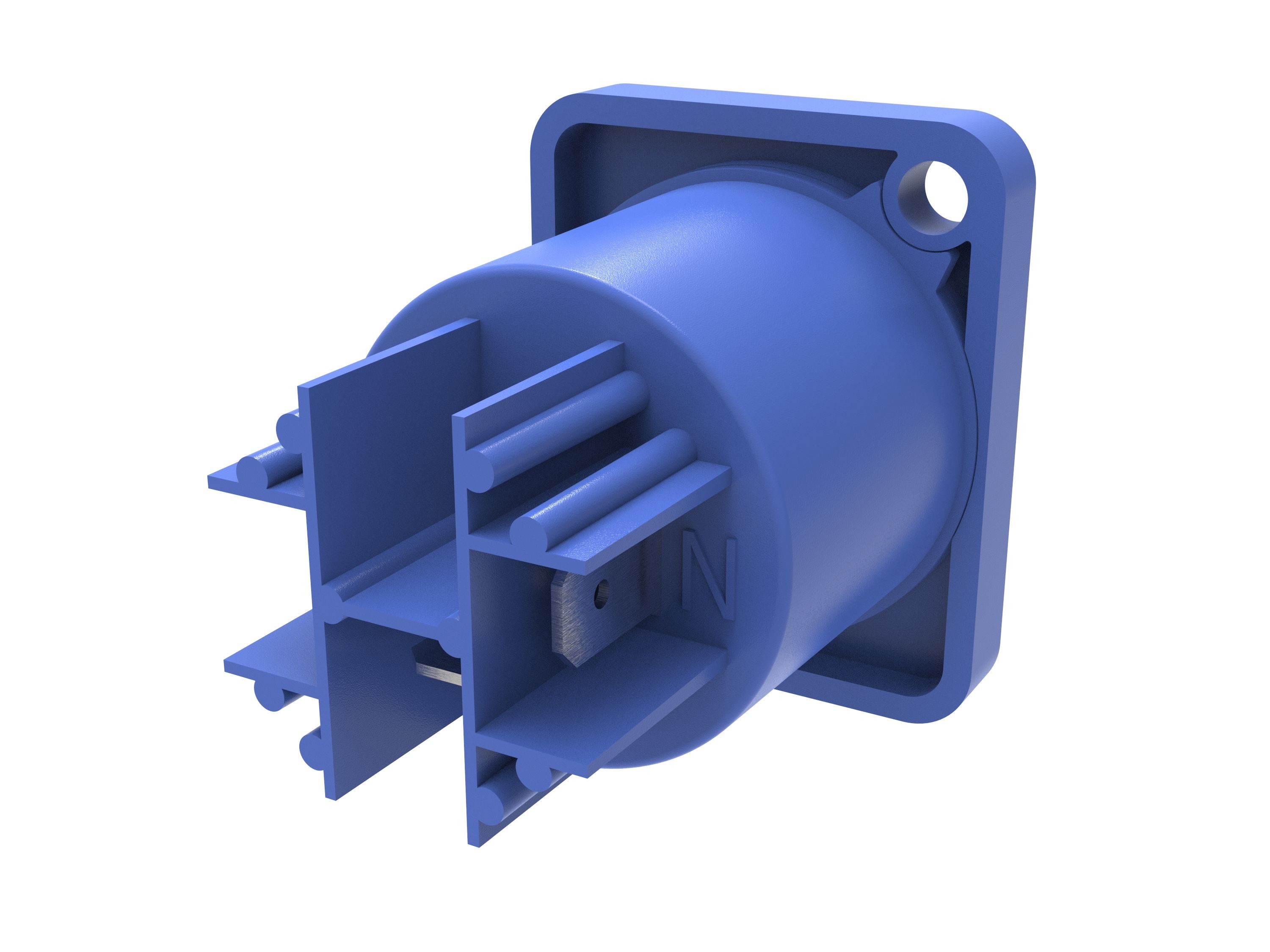 IP44 3pin indoor Circular powercon male socket Blue Connector for LED ...