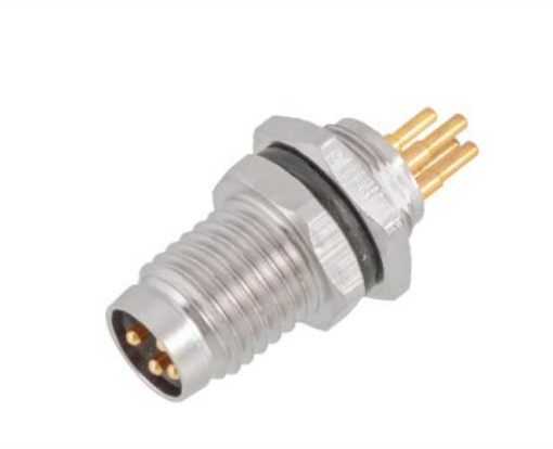 Industrial M8 Male Front Mount Socket PCB 5crew M8*0.5 with IP67 ...