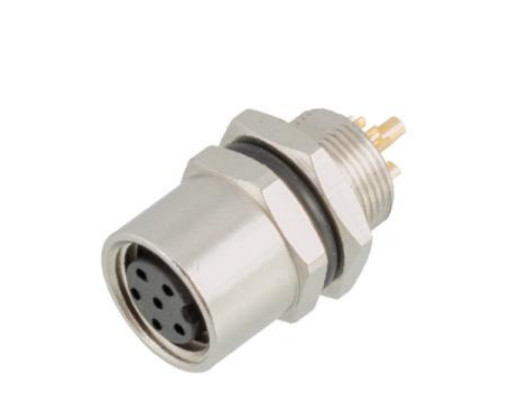 IP67 Waterproof Industrial M8 Female Socket with Front Mount and 3/4pin ...