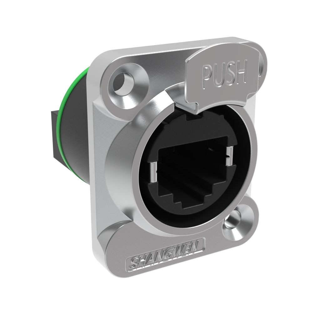 RJ45 Panel Mount Ethernet Chassis Connector Indoor Custom 8 Pin Plug Socket