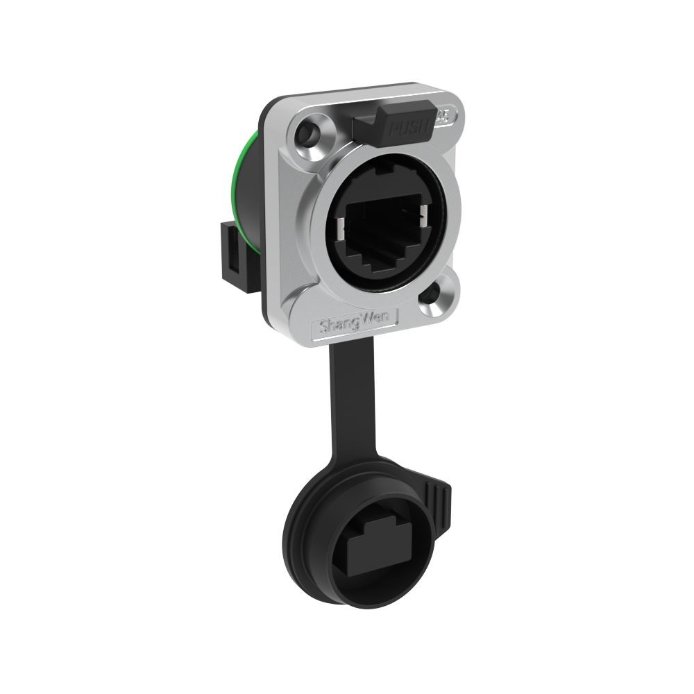 Female RJ45 Socket IP65 CAT5/6 8 Pin Ethernet Chassis Connector for ...