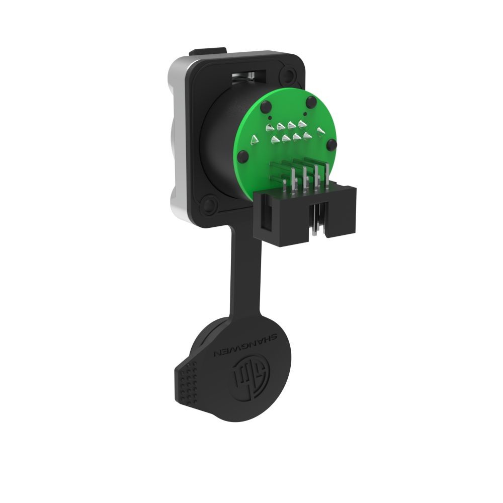 Female RJ45 Socket IP65 CAT5/6 8 Pin Ethernet Chassis Connector for ...