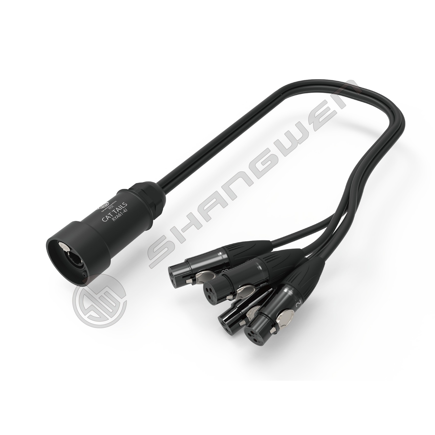 4 Channel PVC Jacket XLR Female Male Connectors to Cat5 Cat6 DMX RJ45 ...
