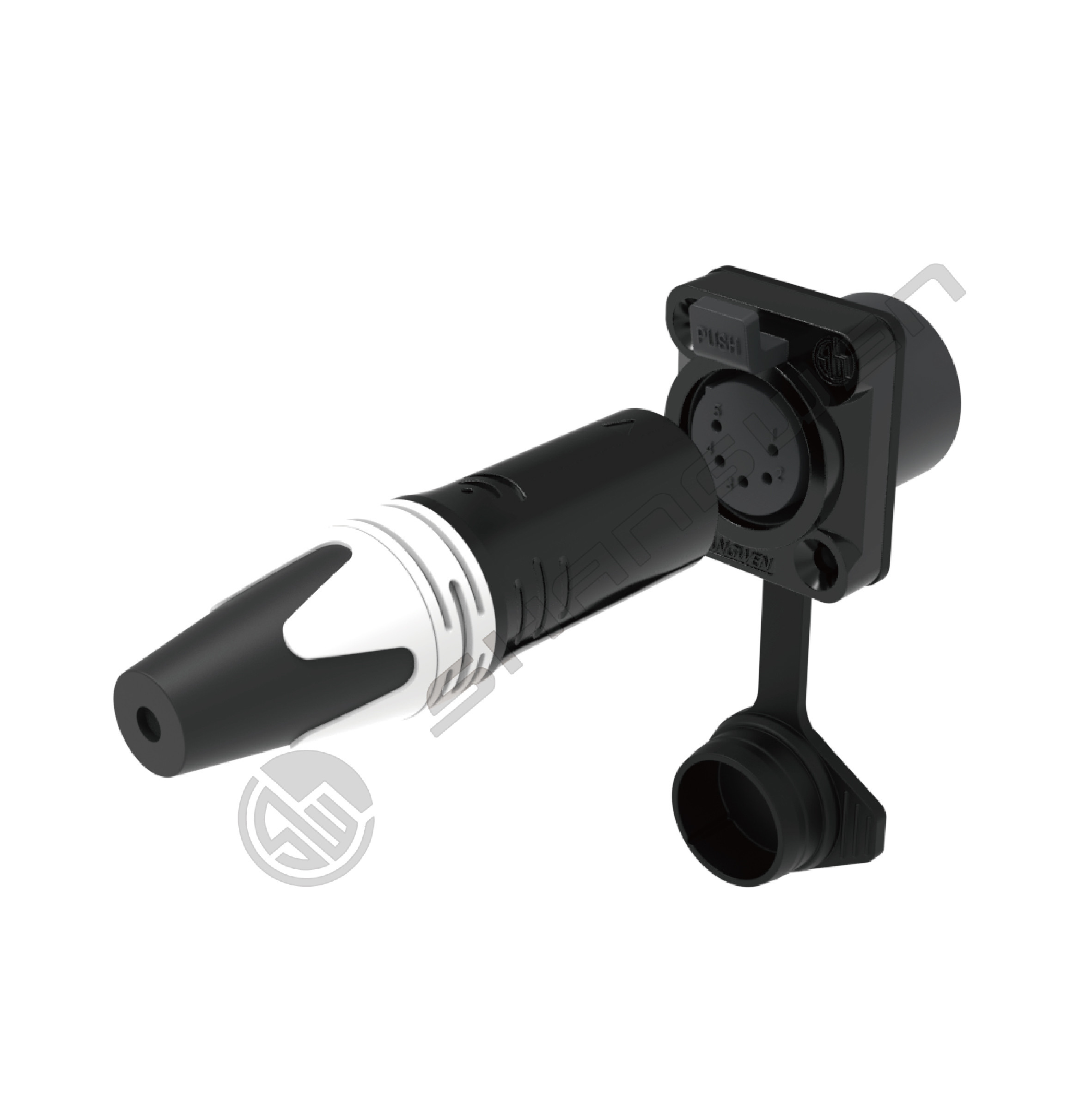 XLR Connector Waterproof IP65 Connector 3 Pin Male Plug