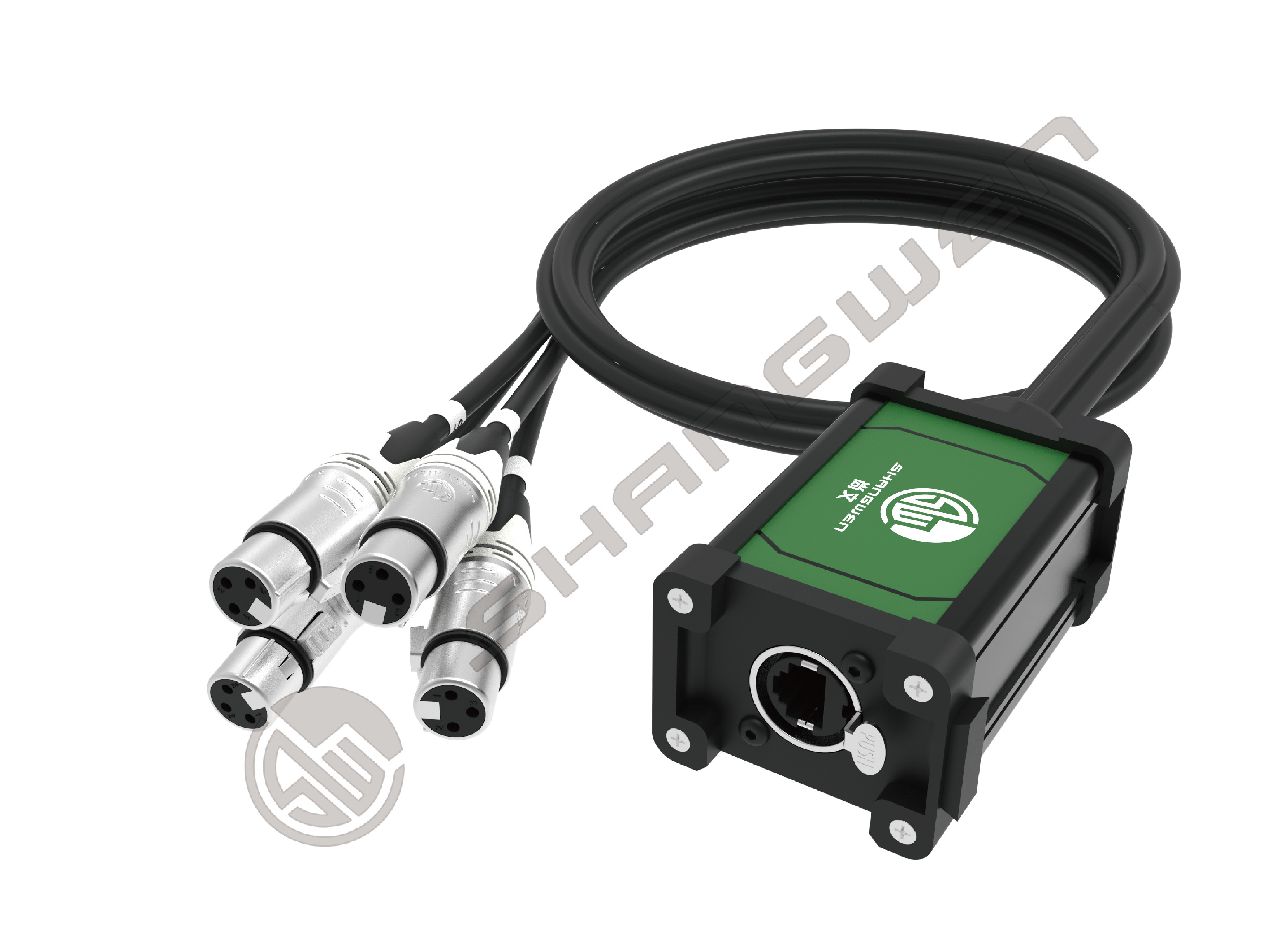 4-Channel 3-Pin XLR Audio Snake Cable Stage Recording Studio Female ...