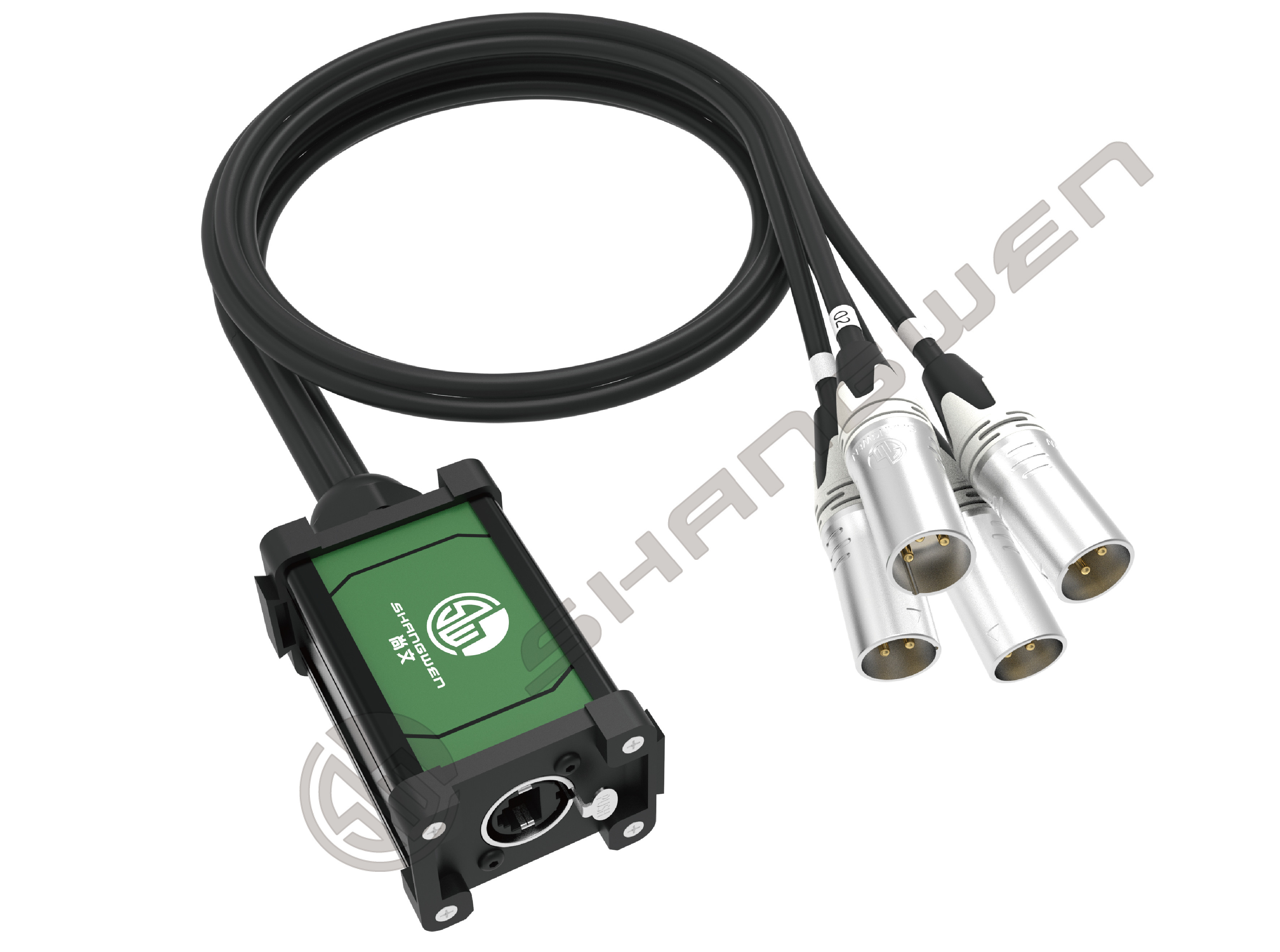 4-Channel 3-Pin XLR Audio Snake Cable Stage Recording Studio Female ...