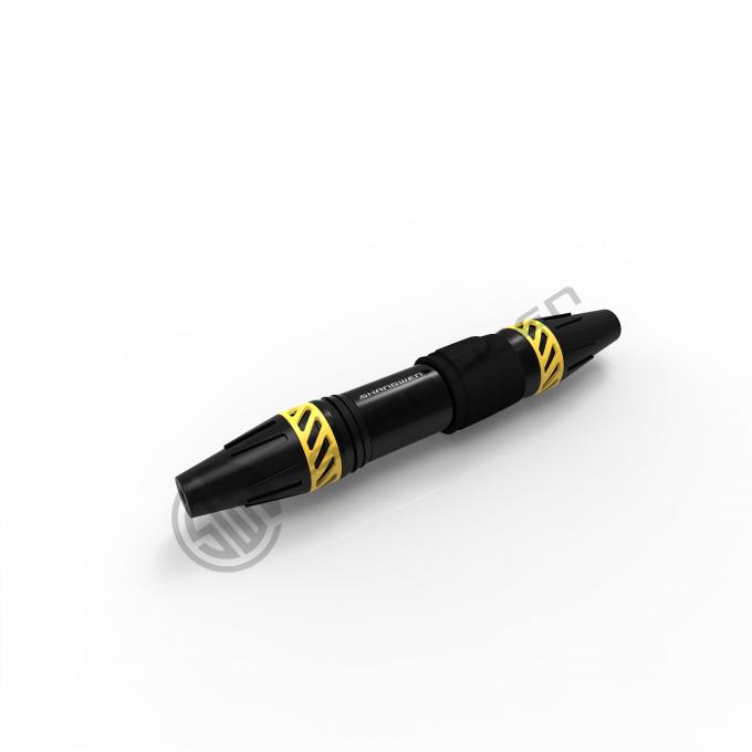 Black Small Power XLR Connector Waterproof IP65 Connector 3 Pin Male Plug