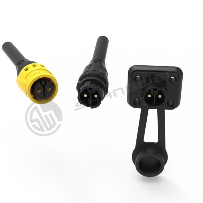 250V Small Waterproof Electrical Connectors IP67 M19 With Plastic Screw