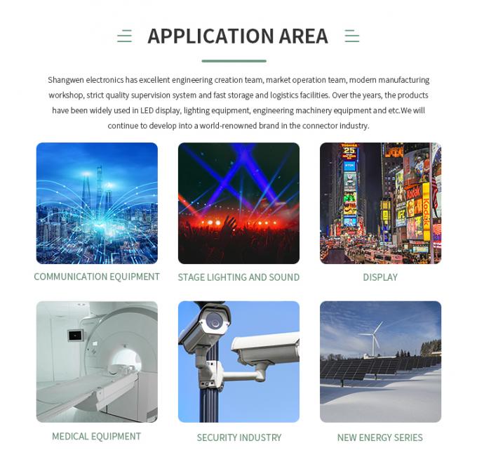 IP67 Waterproof Male Female Power Connector Precision PBT Material