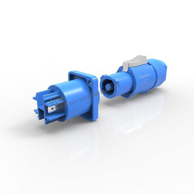 250v AC Powercon Connector Female Socket Connector Ip44 For LED Display